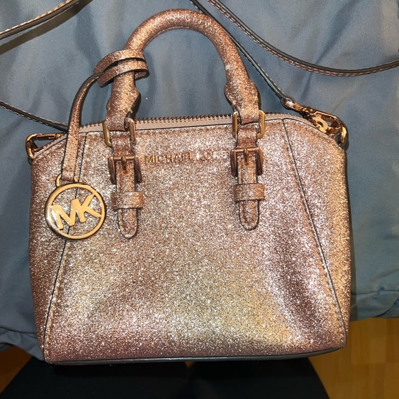 Bags | Michael Kors Pink Glitter Purse | Poshmark